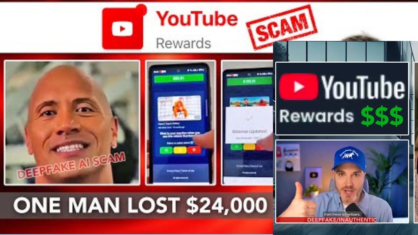 YouTube Rewards App Download Scam Exposed: Fake “The Rock” Video and ...